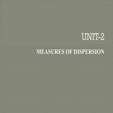 Buisness Tools Unit-2.pptx measures of dispersion | PPTX