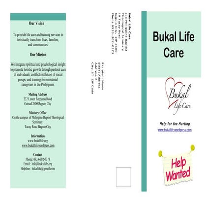 Bukal Life Care Brochure 2014 | PDF
