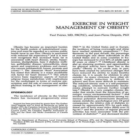 exercise in weight management | PDF