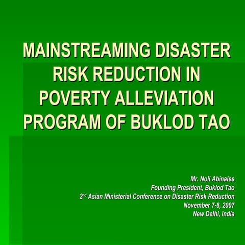 Buklod Tao DRR | PDF