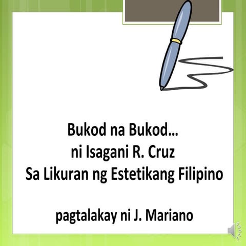 Bukod na bukod ( slideshare by j. mariano ) | PPT