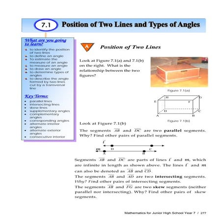 4th grade Properties of Line Segments and Angles | PPTX
