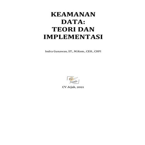Keamanan Data: Teori dan Implementasi | PDF