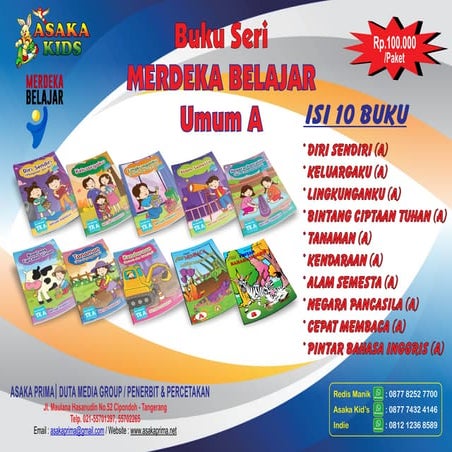 Buku TK B dan TK A Kurikulum Merdeka Jenjang PAUD 2024 | PDF