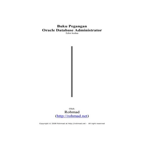 Buku pegangan-oracle-dba | PDF