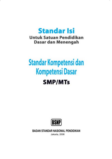 Permen no 14 tentang standar isi program kesetaraan paket b d c | PDF