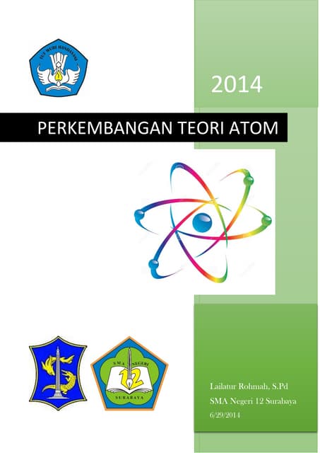 Uraikan teori atom dari j | PDF