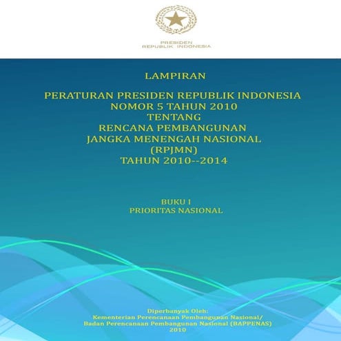 RPJMN II (2010-2014) Buku I | PDF