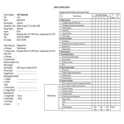 BUKU INDUK SISWA.doc