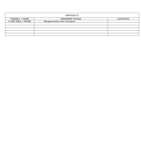 Buku log catatan harian | DOC