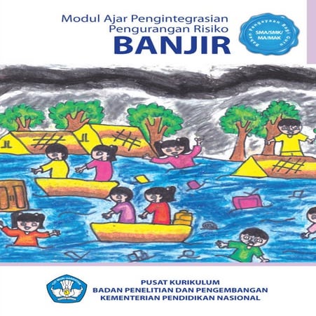 Buku panduan guru pendidikan prb banjir sma, puskur, undp | PDF