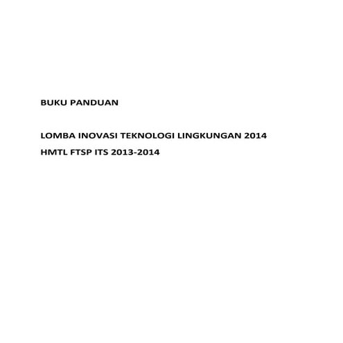 Buku panduan LKTIN ITS 2014 | PDF