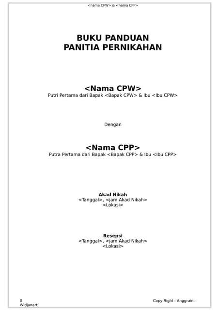 rundown-acara-pernikahan | PDF