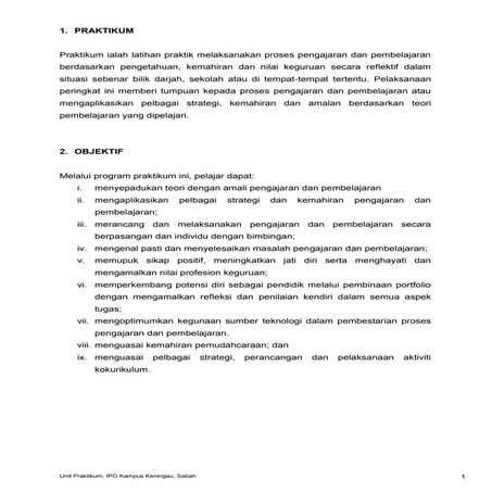 Buku panduan praktikum kpli pra sek jun 2010. bah 2 | PDF