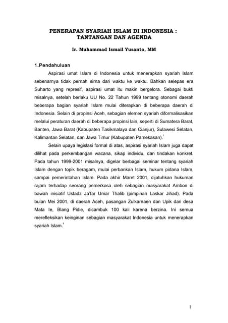 Penerapan syariat islam | PPTX