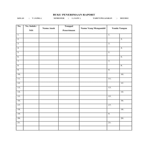 Cover absensi siswa | DOCX