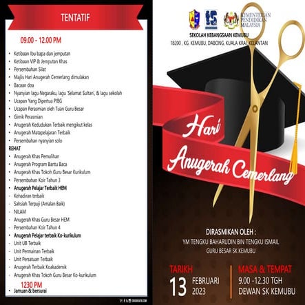 Sijil Anugerah Pelajar Terbaik Majlis Graduasi | DOCX