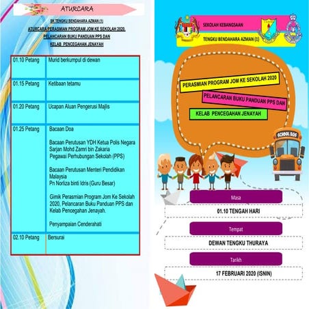 BUKU PROGRAM jom ke sekolah - program awal persekolahan | PDF