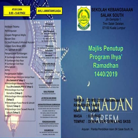 Buku program penutup ihya' ramadhan 2019 | PPT