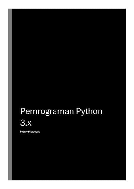 Pemrograman Dasar Python Dari Dasar Sampai Bisa Pdf