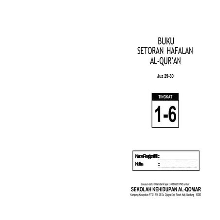 Buku Setoran Hafalan Quran SKA - Full - Booklet.docx