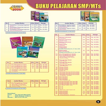 Buku siswa smp ktsp 2006 | PDF