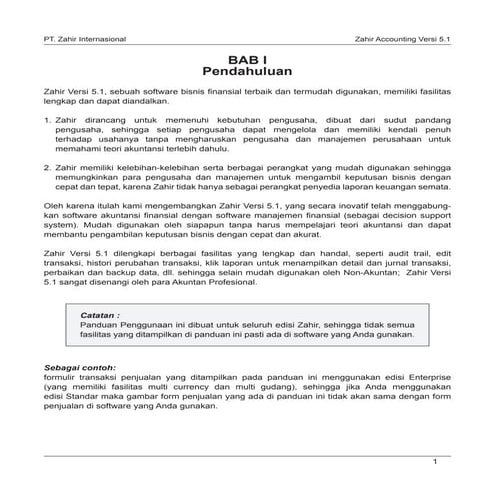 Buku Panduan Zahir Accounting | PDF