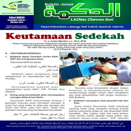 Buletin Hikmah Jumat LAZNas Chevron Duri edisi 33 | PDF