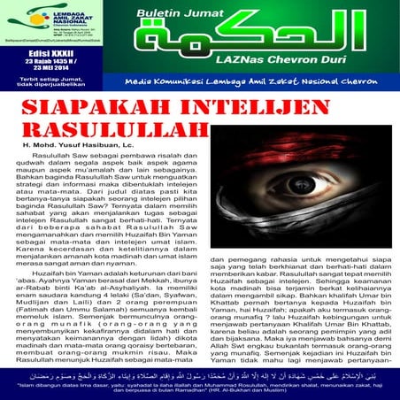 Buletin Hikmah Jumat LAZNas Chevron Duri Edisi 32 | PDF