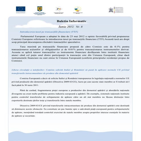 Buletin informativ IMI PQ NET nr.8 | PDF