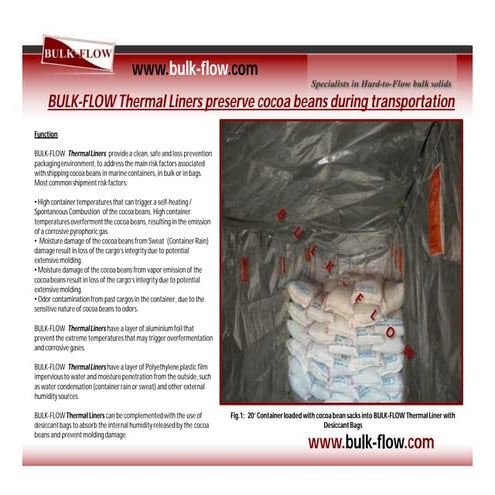 Bulk flow Cocoa Liners | PDF