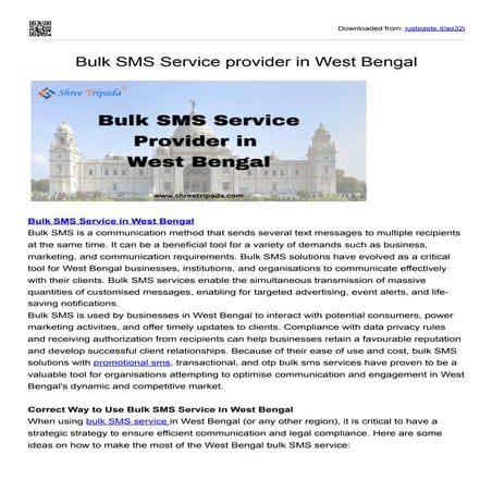 Bulk SMS Service provider in West Bengal.pdf