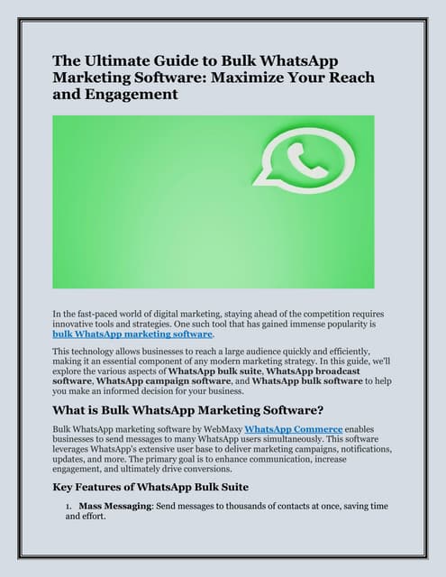 Bulk WhatsApp Sender pdf | PPT