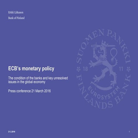 ECB's monetary policy | PDF | Stocks and Bonds | Personal Investing