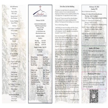 Deerfoot Church of Christ Bulletin 5 12 24 | PDF