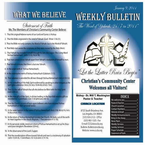 Weekly Bulletin Announcements | PDF
