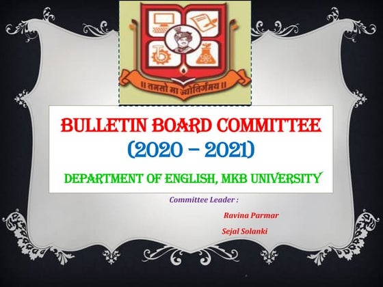 Bulletin Board Committee Final Report .pptx
