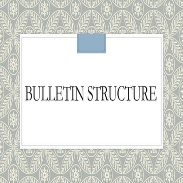 Bulletin structure | PPT