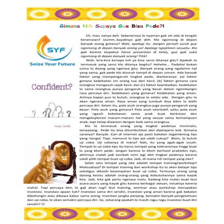 Buletin SYF #1 | PDF