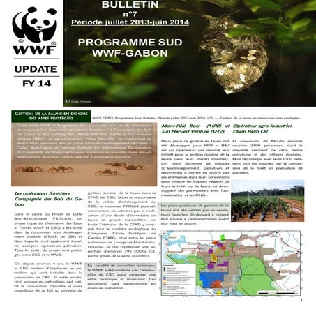 Southern Programme/ WWF GABON: update FY14 | PDF