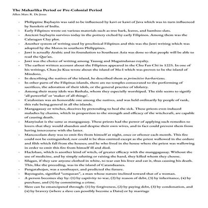 Pre colonial-period | PPTX