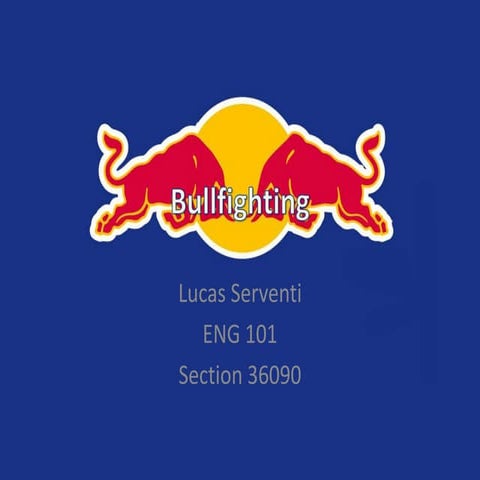 Bullfighting presentation | PPTX