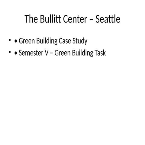 The bullitt center | PDF
