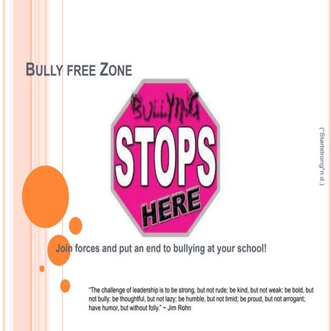 Bully free zone power point | PPT
