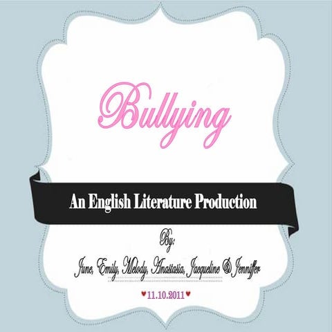 Bullying Presentation | PPT