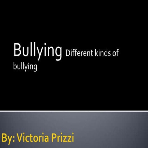 Bullying Powerpoint | PPT