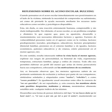 Acoso Escolar. Bullying | PDF