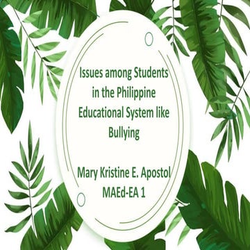 Issues among Students in the Philippine Educational System | PPTX