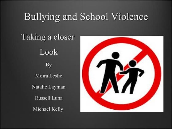 School bullying presentation | PPTX | Crime & Harmful Acts to ...