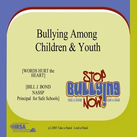 School bullying presentation | PPTX